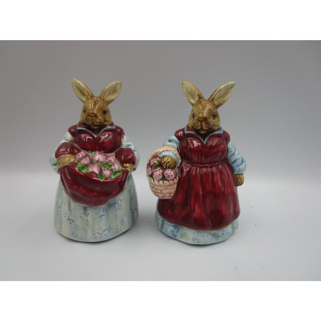 Otagiri Japan Edith Anthropomorphic Bunny Rabbit Salt & Pepper Shaker ...