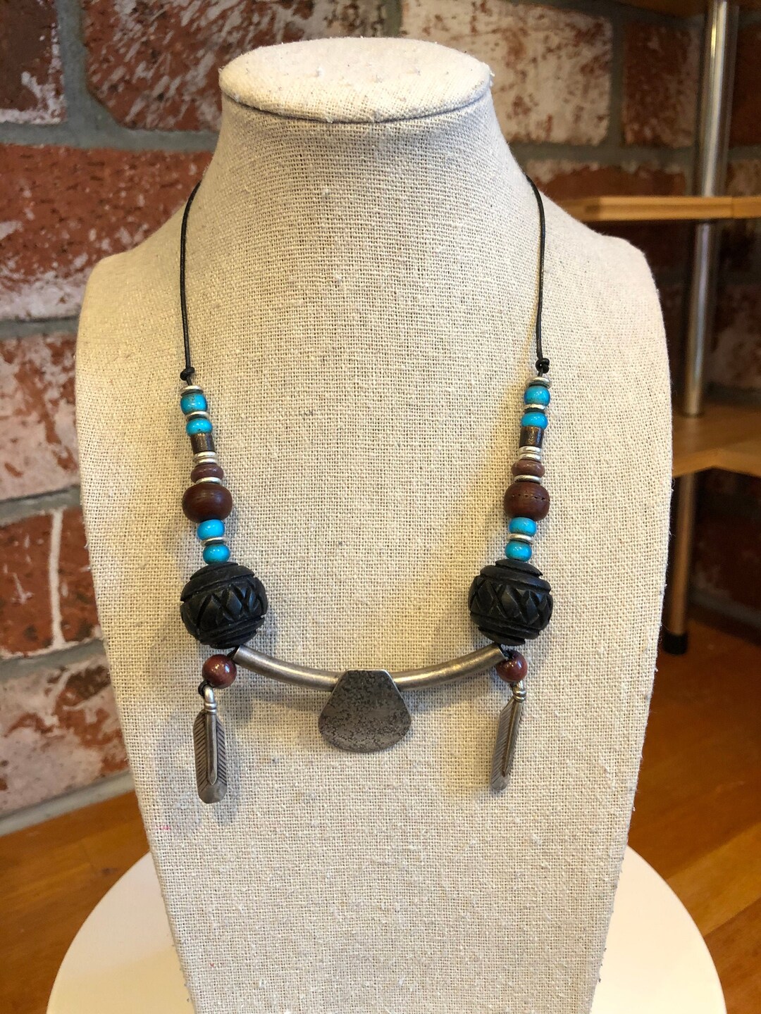 Native Inspired Artisan Choker Style Necklace. 17 In - Etsy