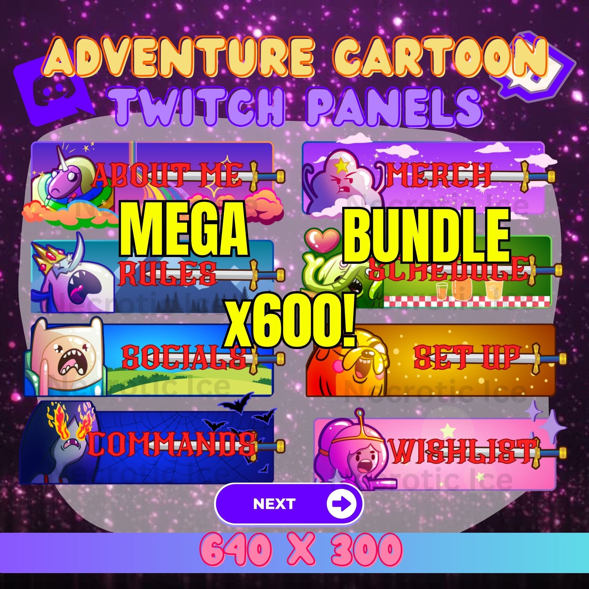 Adventure Cartoon Twitch Panel Mega Bundle Twitch Panel Kawaii - Etsy
