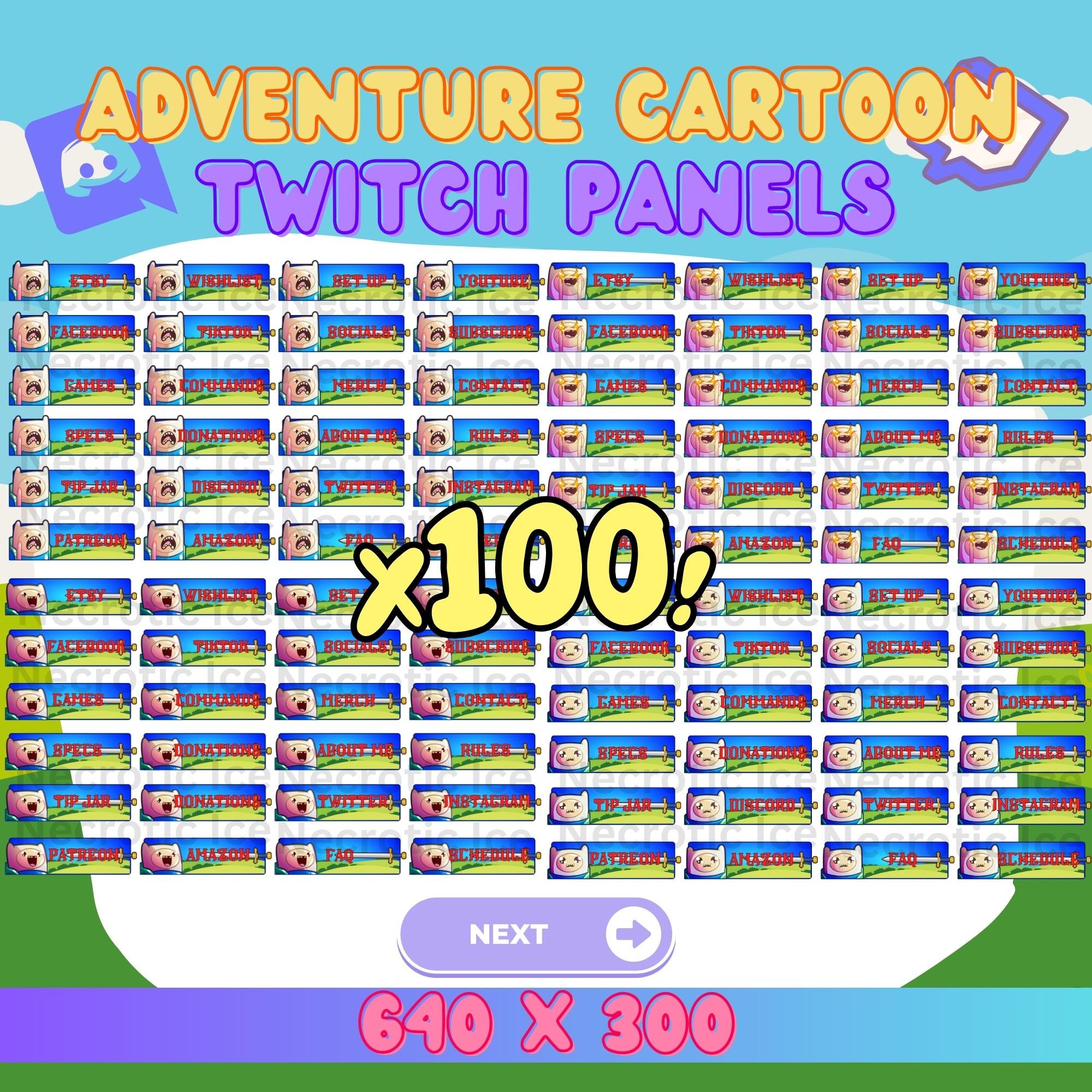 Adventure Cartoon Twitch Panel Mega Bundle Twitch Panel Kawaii - Etsy