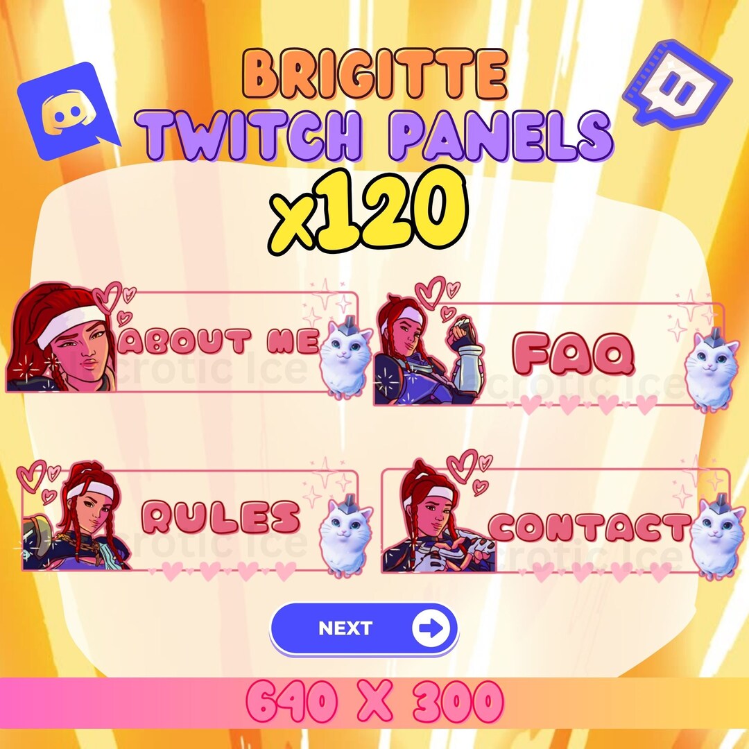Brigitte Overwatch 2 Twitch Panels: Kpop Streamer Asset (digital ...