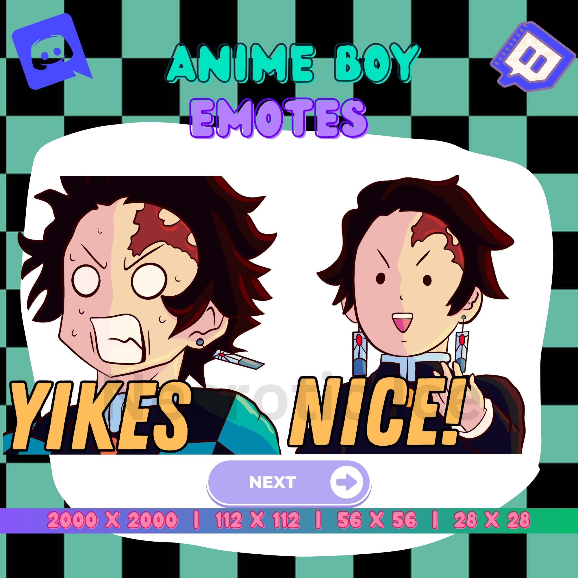 Demon Killer Demon Boy Emote Demon Twitch Emote Twitch Sub - Etsy