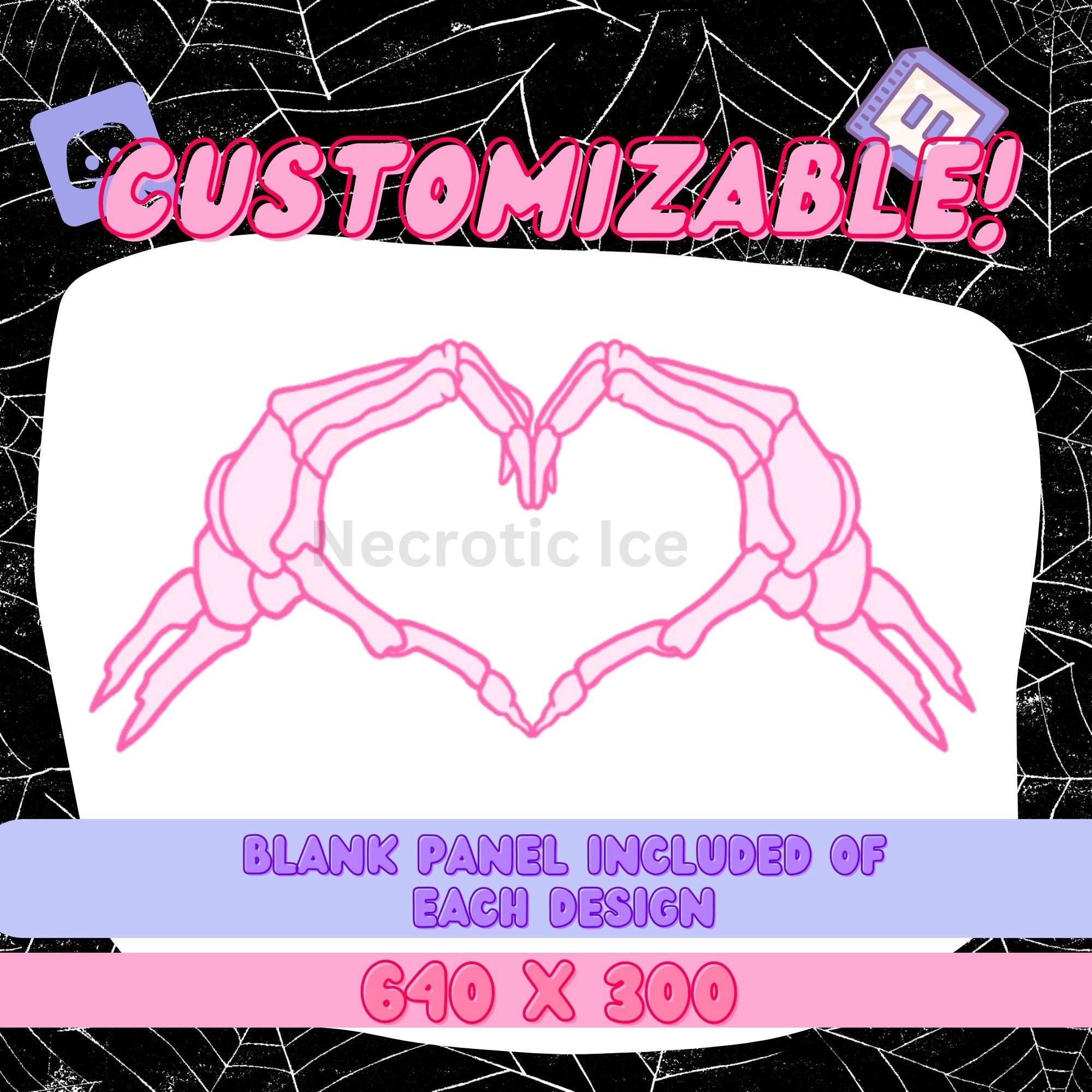 Kawaii Pink Skeleton Twitch Panel for Halloween Affordable Twitch Asset ...