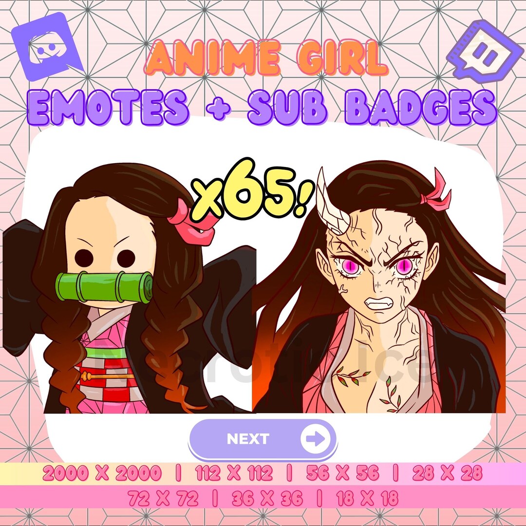 Demon Killer Demon Girl Emote Demon Twitch Emote Twitch Sub Badge ...
