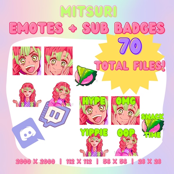 Demon slayer mitsuri emote - Etsy Nederland