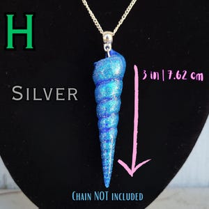 Mermaid Pendant Seashell Mermaid Core Gold and Silver Hand Painted Blue ...