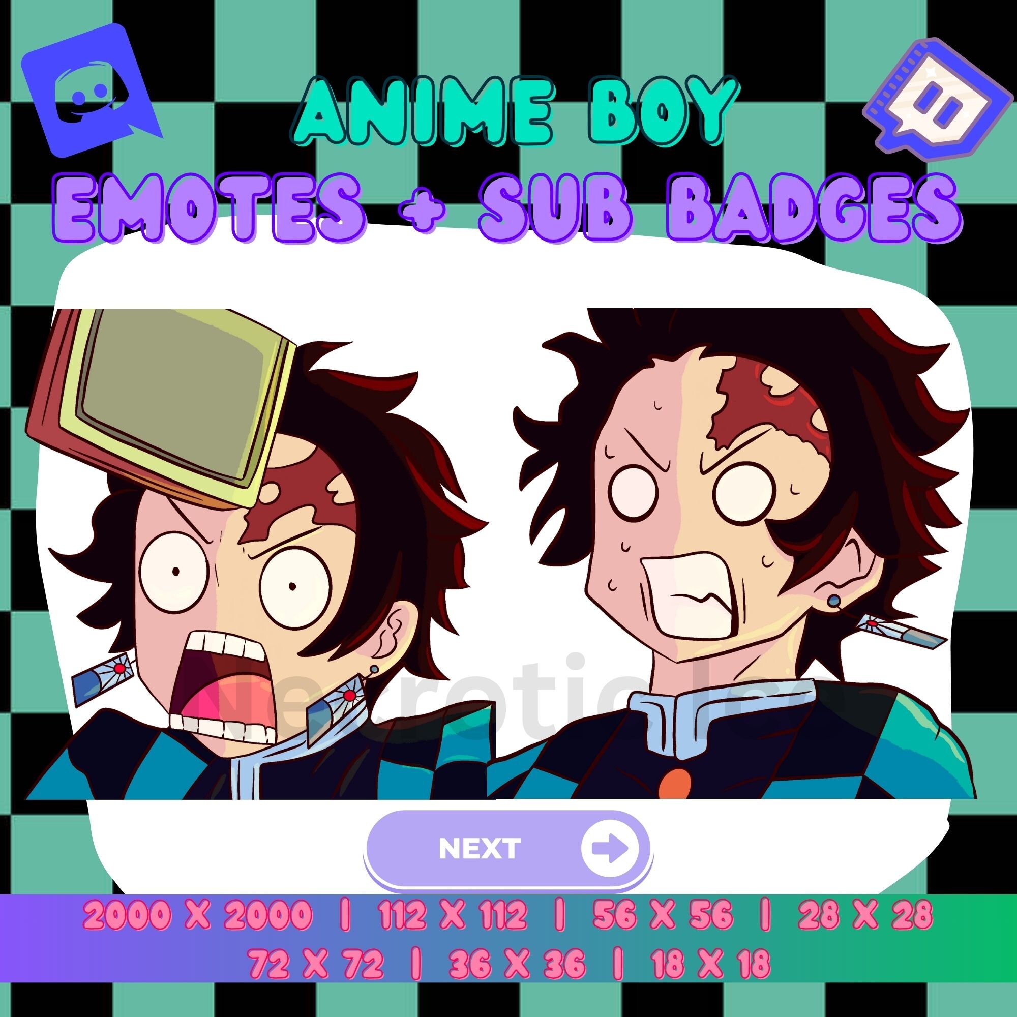 Demon Killer Demon Boy Emote Demon Twitch Emote Twitch Sub - Etsy