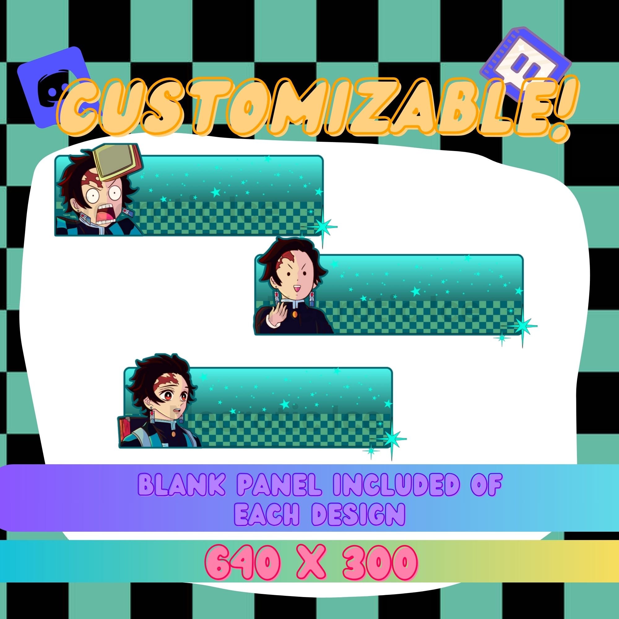 Demon Killer Demon Boy Panel Demon Twitch Panel Twitch Anime - Etsy