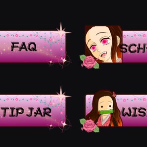 Demon Killer Demon Girl Panel Demon Twitch Panel Twitch Anime Panel ...