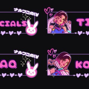 Dva Twitch Panel Video Game Twitch Asset Gamer Twitch Panel Egirl ...