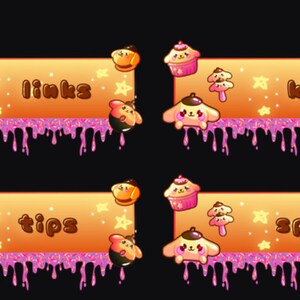 Kawaii Yellow Dog Twitch Panel Blue Kawaii Dog Twitch Panel Pastry Cute ...