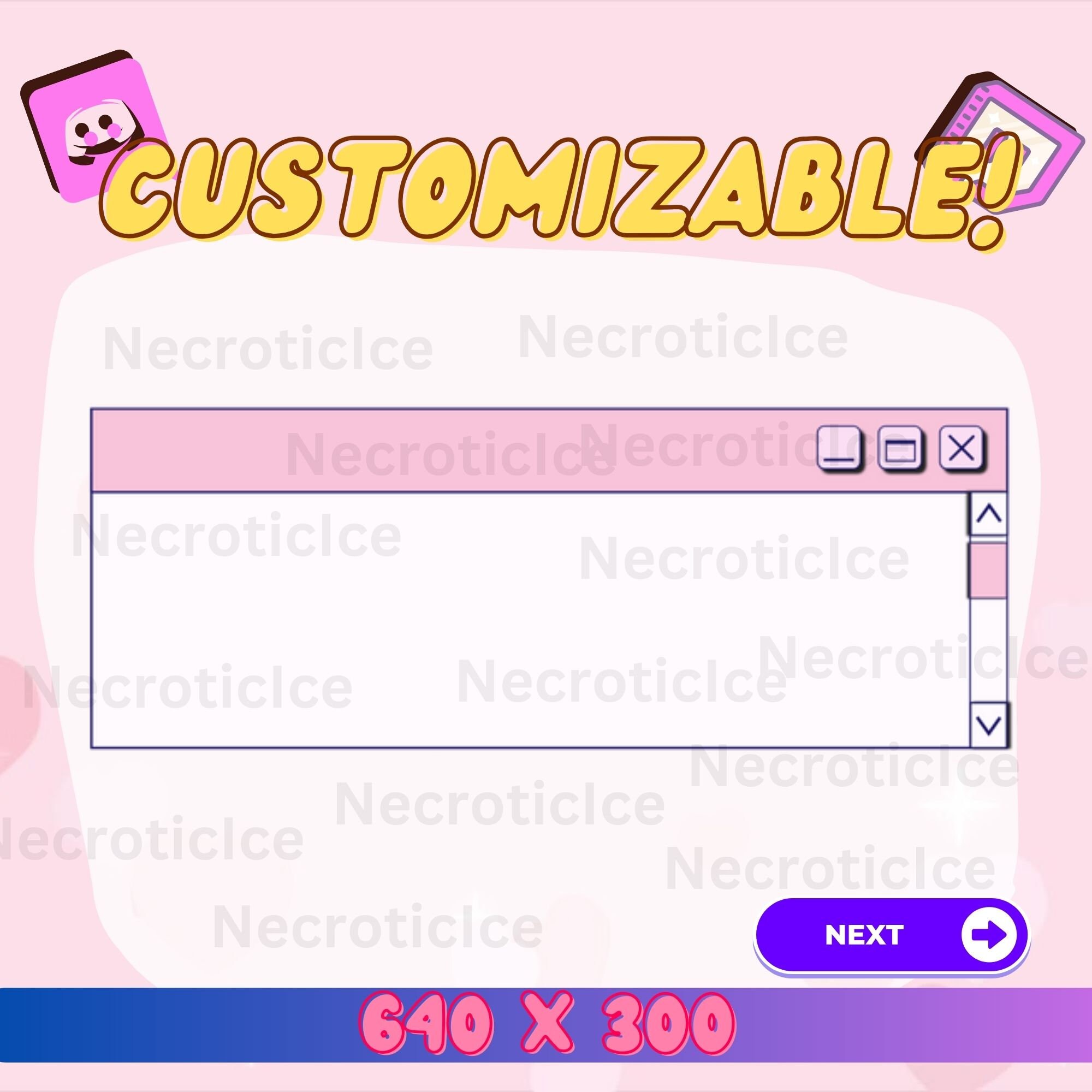 Pink Window Twitch Panel Kawaii Pink Girly Set up Streamer Asset ...