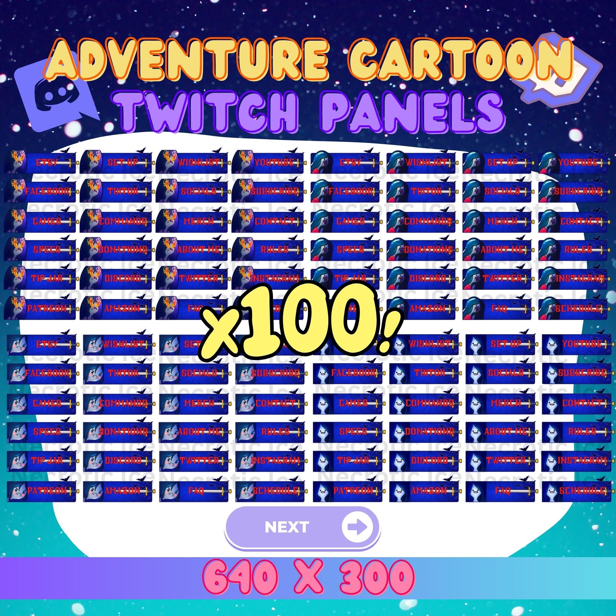 Adventure Cartoon Twitch Panel Mega Bundle Twitch Panel Kawaii - Etsy