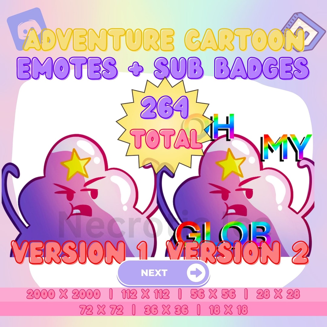 Adventure Cartoon Twitch Badge and Twitch Emote Twitch Discord Emotes ...