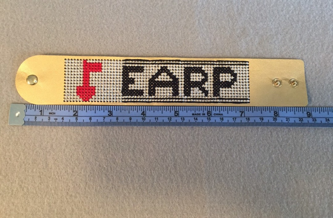 Completed 8 3/4" Bracelet (5 1/2" X 1 1/4" Stitched) Cross-stitch ...