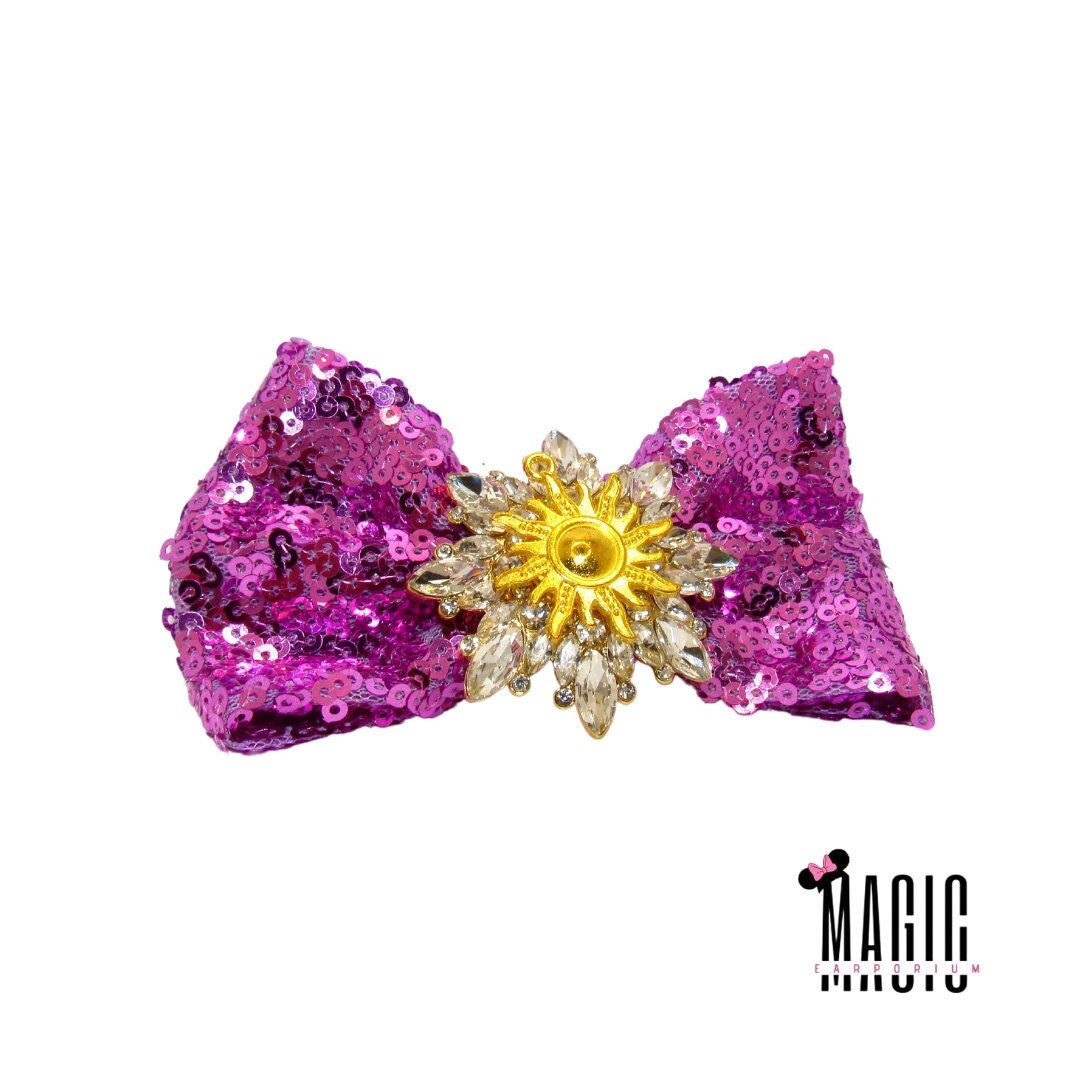 Rapunzel Princess Inspired Hair Bow the hair Necessities Collection - Etsy