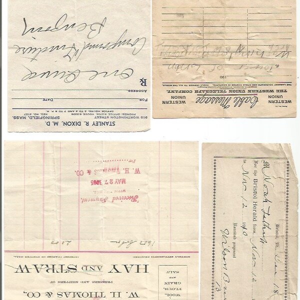 Vintage Receipt - Etsy