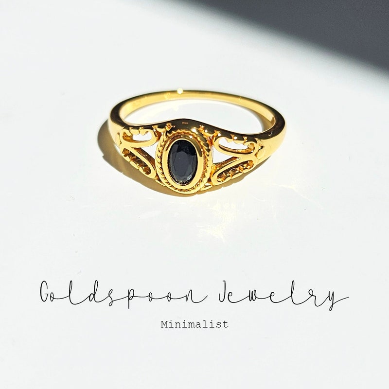 Lace Ring With Onyx - Etsy