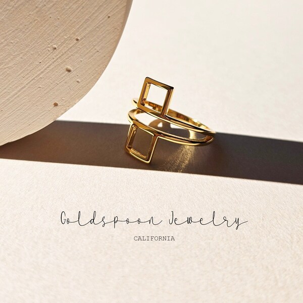 Geometric Ring - Etsy UK