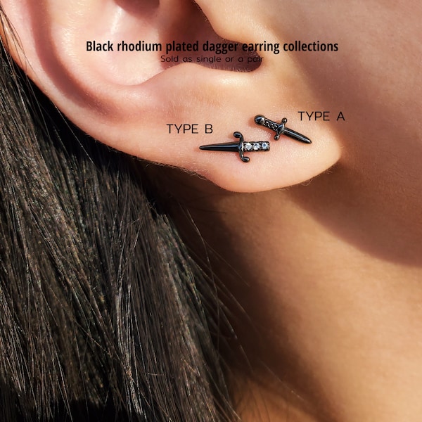 Dagger Earrings - Etsy