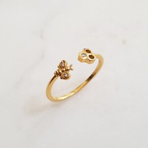 Bee Ring, Dainty Ring, Trendy Ring, Open Ring, Thin Ring, Statement ...