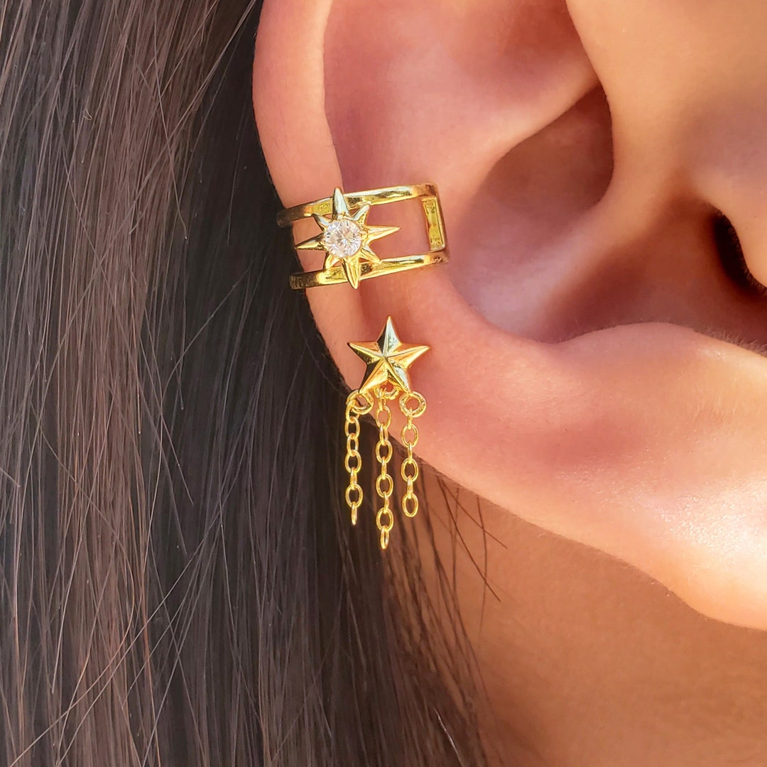 Star Earrings, Celestial Earrings, Shooting Star Earrings, Tiny ...
