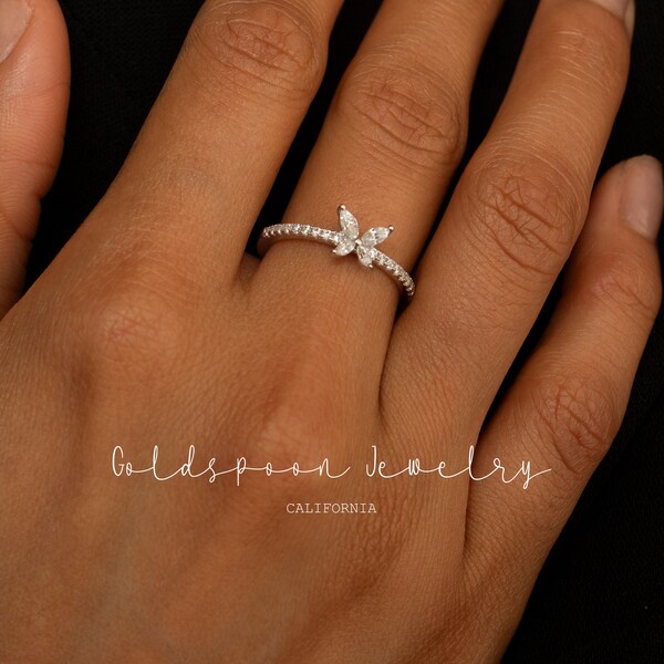 Butterfly Engagement Ring - Etsy
