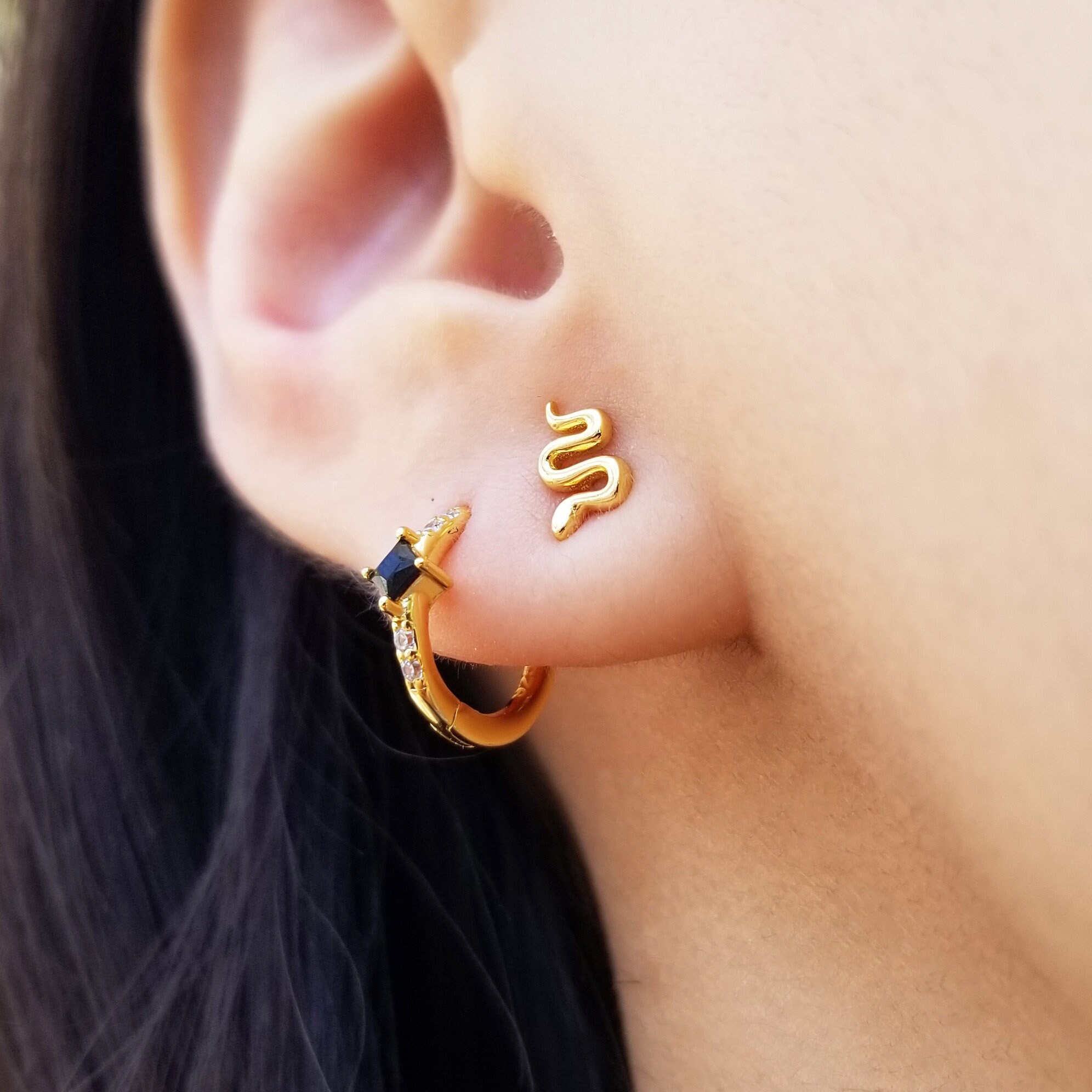 Snake Earring Serpent Earrings Snake Stud Earrings Tiny - Etsy UK