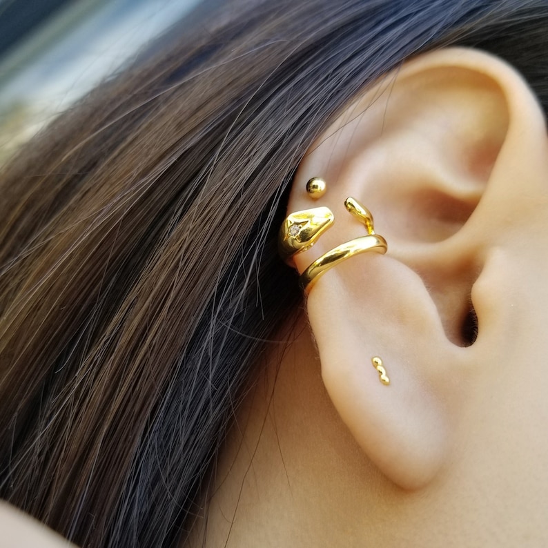 Ear Cuffs Snake Ear Cuffs Serpent Ear Cuffs Gold Ear Cuffs - Etsy