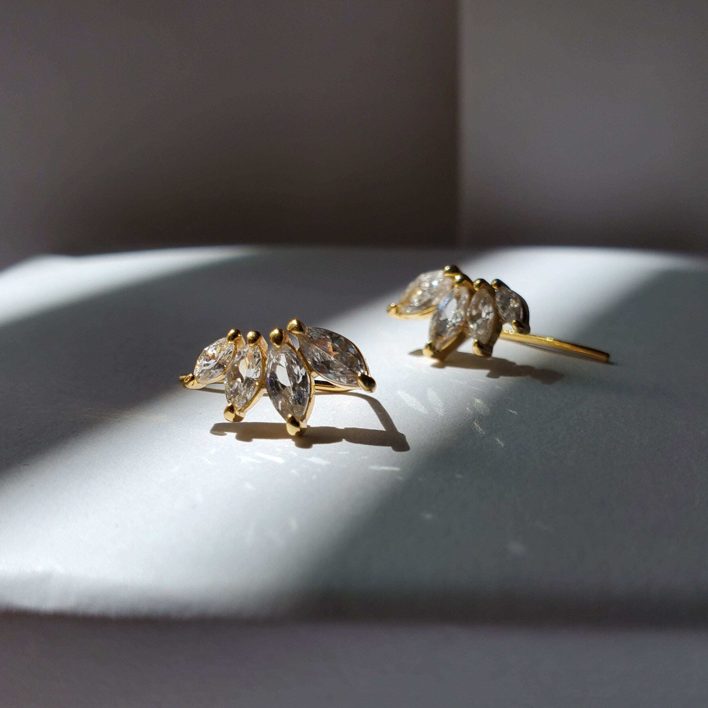 Ear Climber Gold Ear Crawler Gold Ear Climber Tiny Ear | Etsy