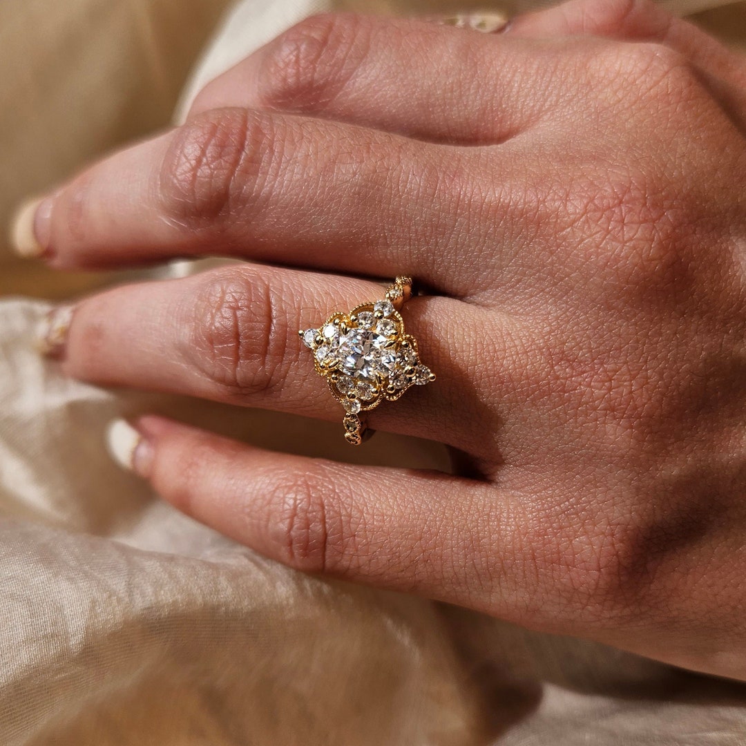 Gold Lace Ring - Gold Statement Ring - Dainty Ring - Cocktail Ring ...