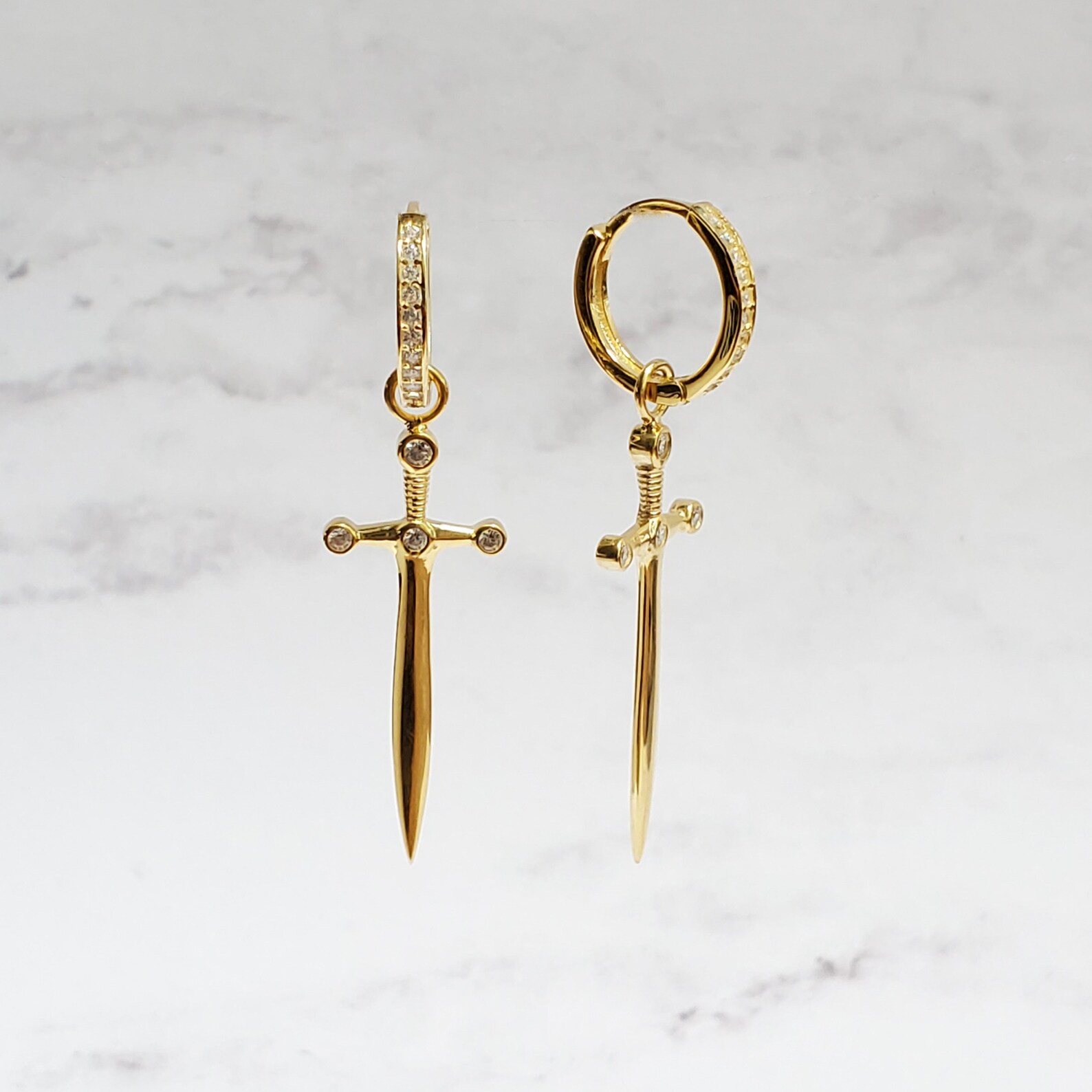 Dagger Earrings Sword Earrings Dagger Drop Earrings Sword - Etsy