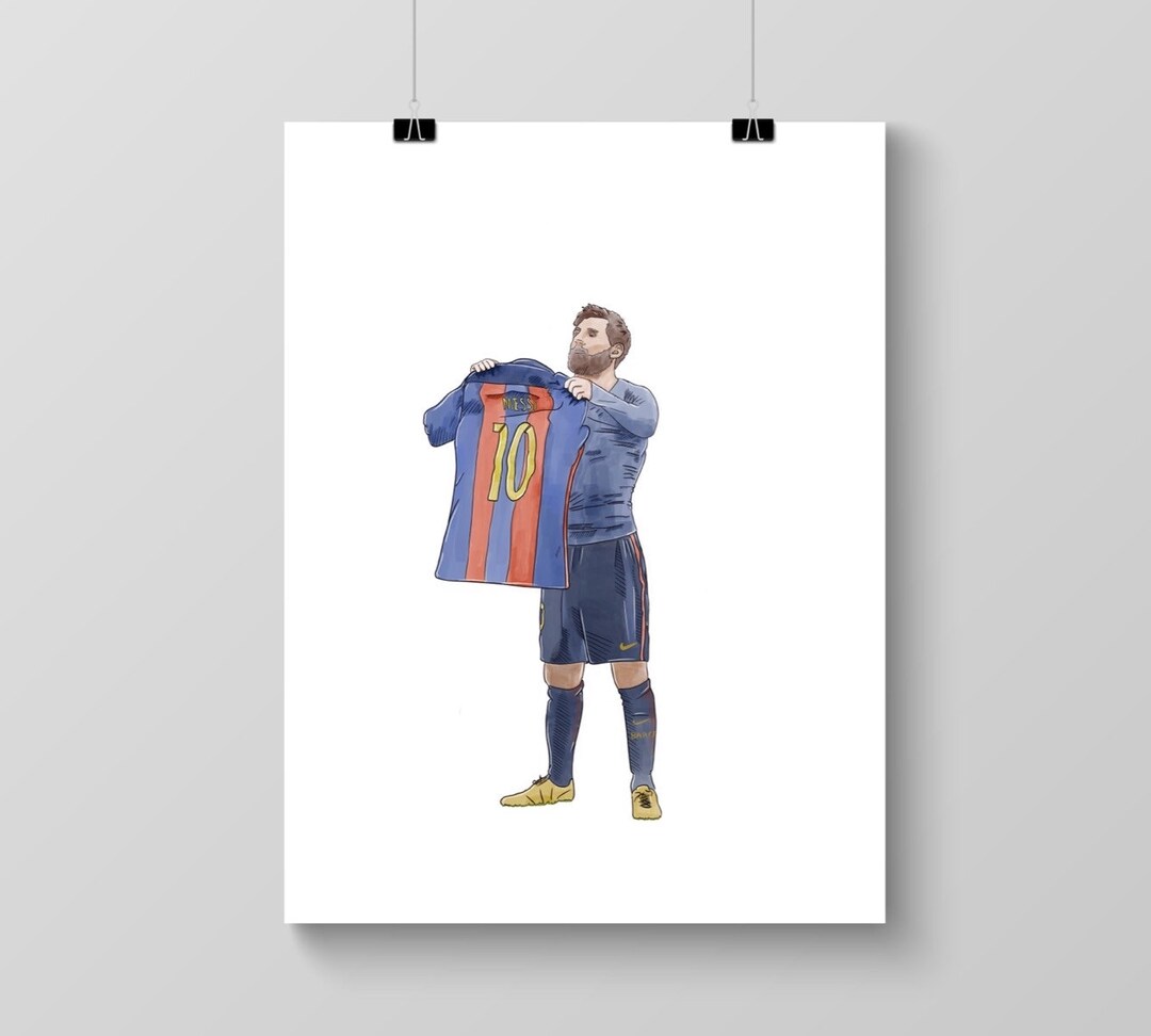 Lionel Messi Barcelona Print Barca Wall Art Poster Champions League ...