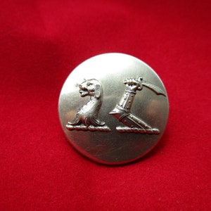 Antique Livery Button of a Tabot Dog and Armor Arm Scimitar Sword From ...