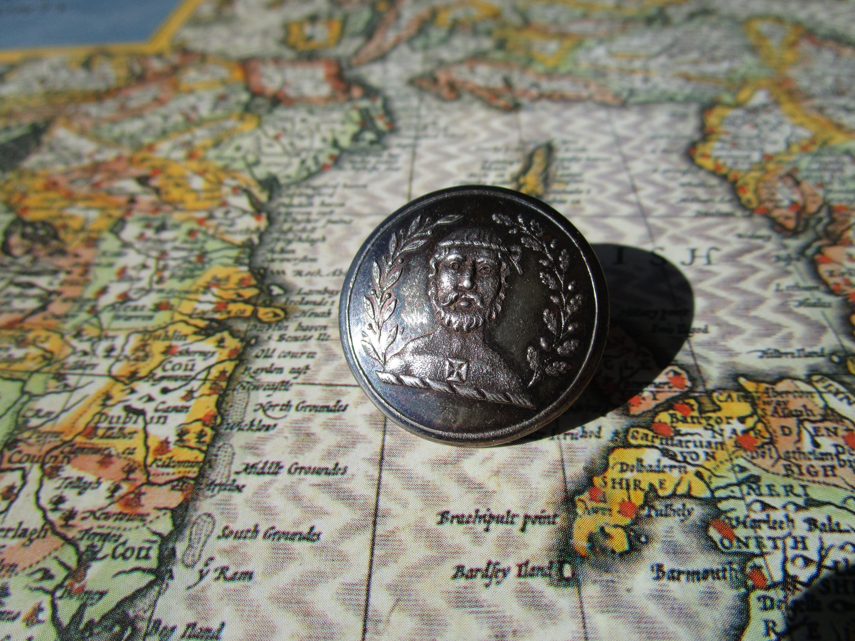 Antique English Livery Button for Hutchinson Bearded Man Beard Bust ...