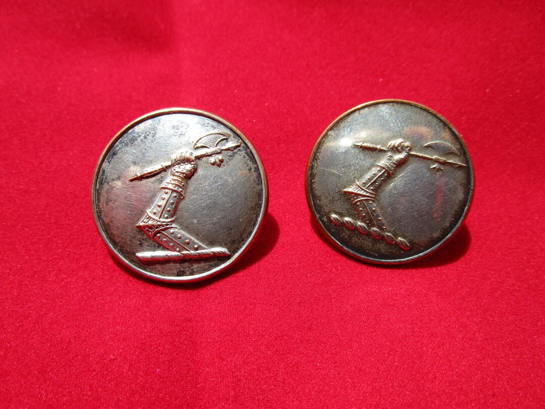 Livery Button Lot of Two Antique Buttons Family Crest Coat of Arms - Etsy