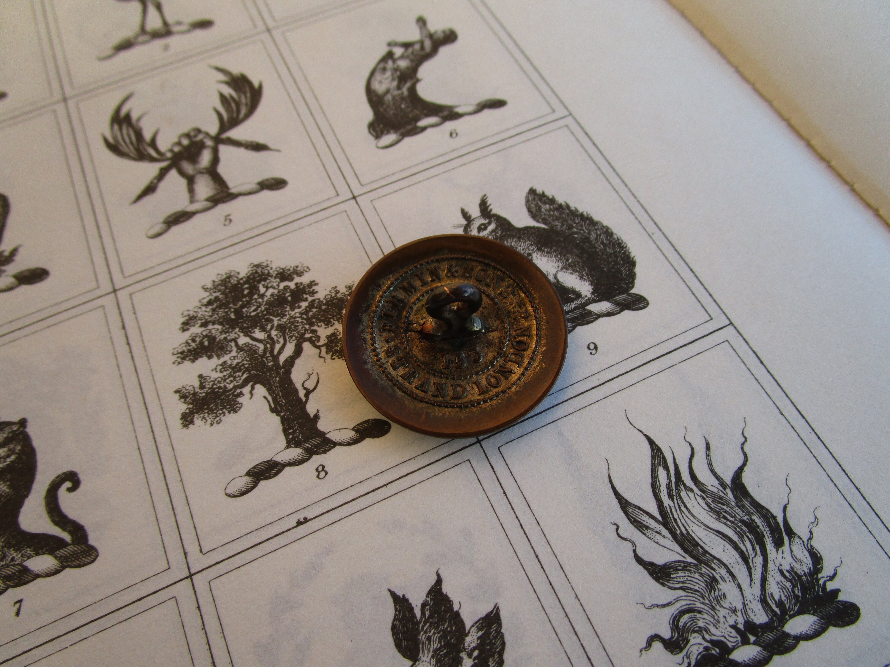 Antique British Livery Button Featuring a Fleur De Lys and a Snake - Etsy