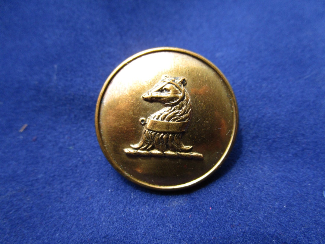 Antique Livery Button of a Bear From a British Coat of Arms Armorial ...
