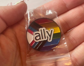 Straight Ally Allies Flag Rainbow LGBTQ Gay Pride Lapel Pin - Etsy