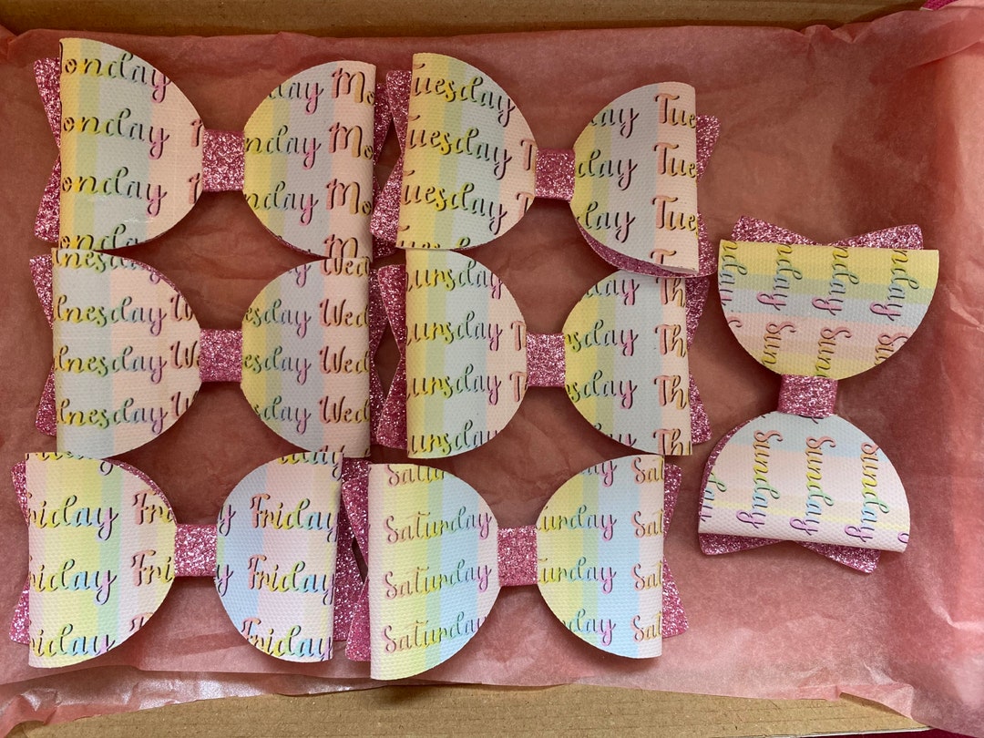 Days of the Week Bows Set. - Etsy