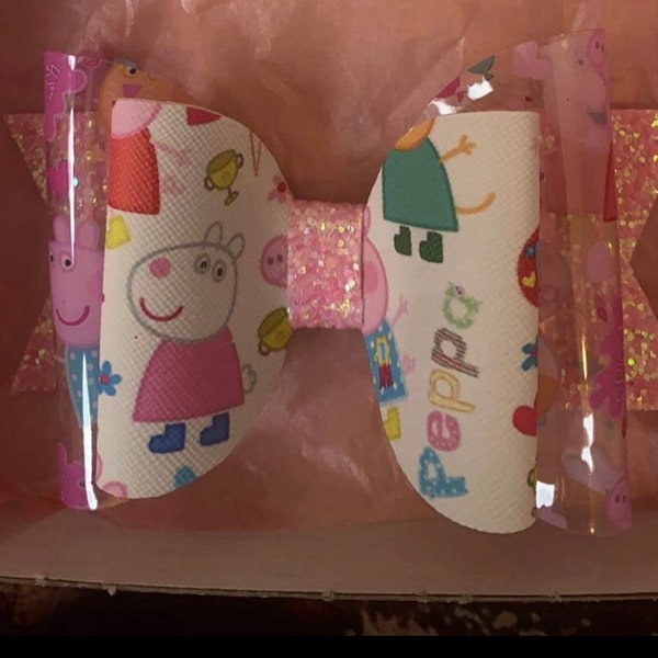 Peppa Pig Bow - Etsy