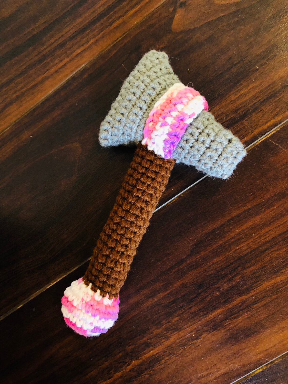 Tomahawk Rattle- Pink Axe Hatchet Baby Toy Rattle Amigurumi Crochet - Etsy