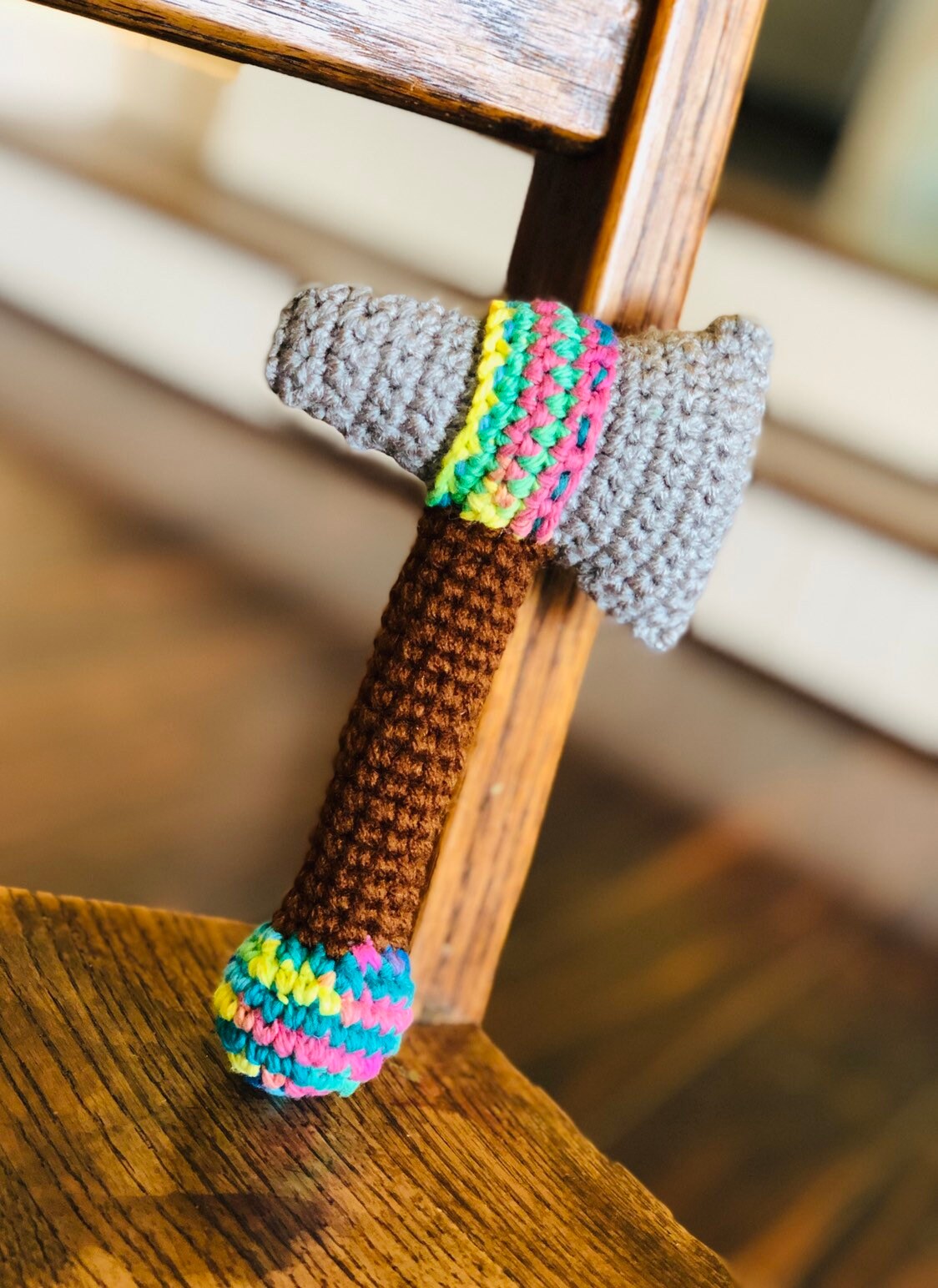 Tomahawk Rattle- Multicolor Axe Hatchet Baby Toy Rattle Amigurumi ...