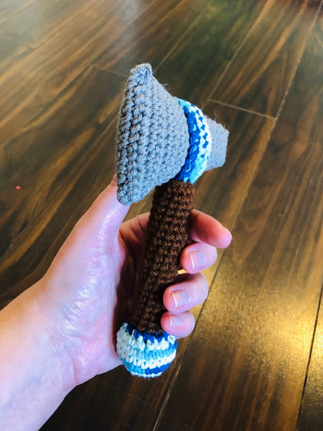 Tomahawk Rattle- Blue Axe Hatchet Baby Toy Rattle Amigurumi Crochet - Etsy