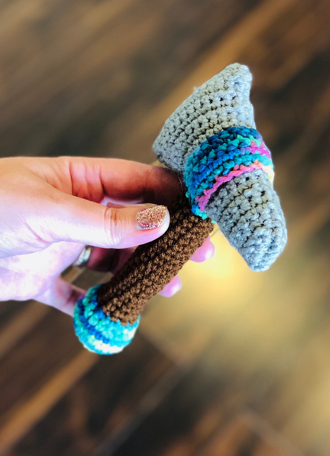 Tomahawk Rattle- Multicolor Axe Hatchet Baby Toy Rattle Amigurumi ...