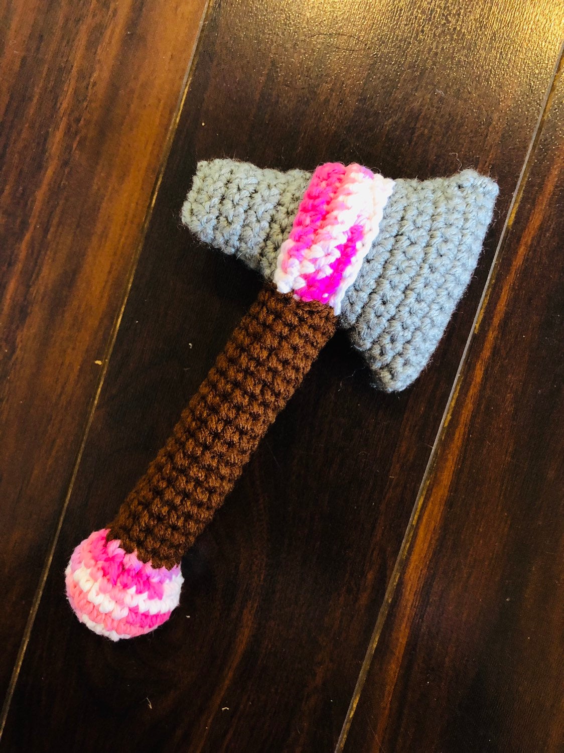 Tomahawk Rattle- Pink Axe Hatchet Baby Toy Rattle Amigurumi Crochet - Etsy