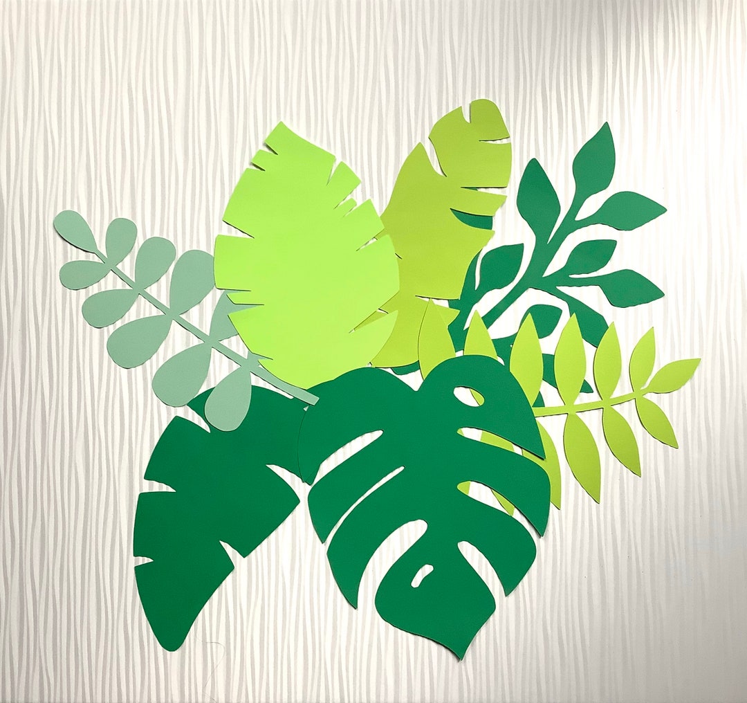 Large Tropical Leaf Cut-outs Jungle Theme Leaves Safari Balloon Arch ...