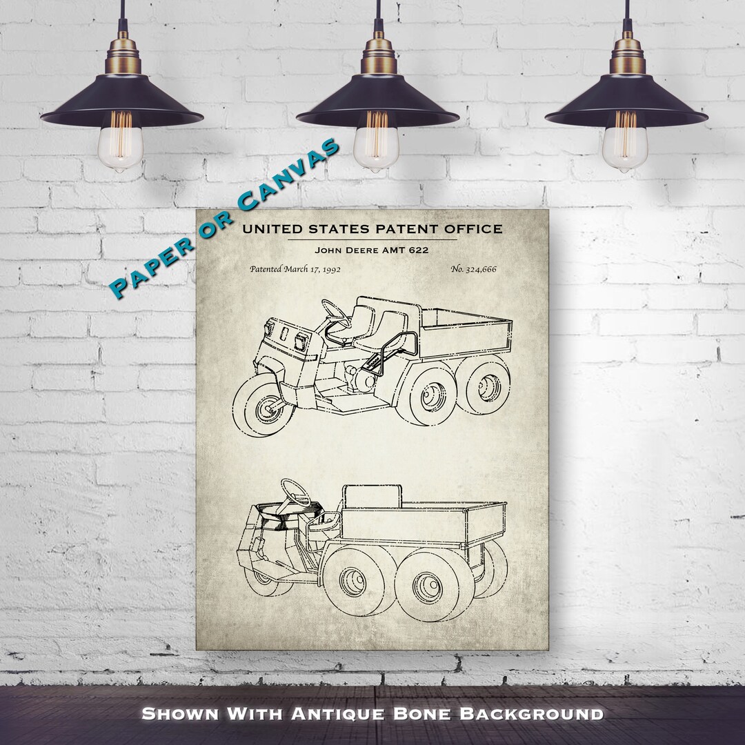 1989 Vintage UTV Utility Vehicle Patent Print 5-wheel UTV Design ...