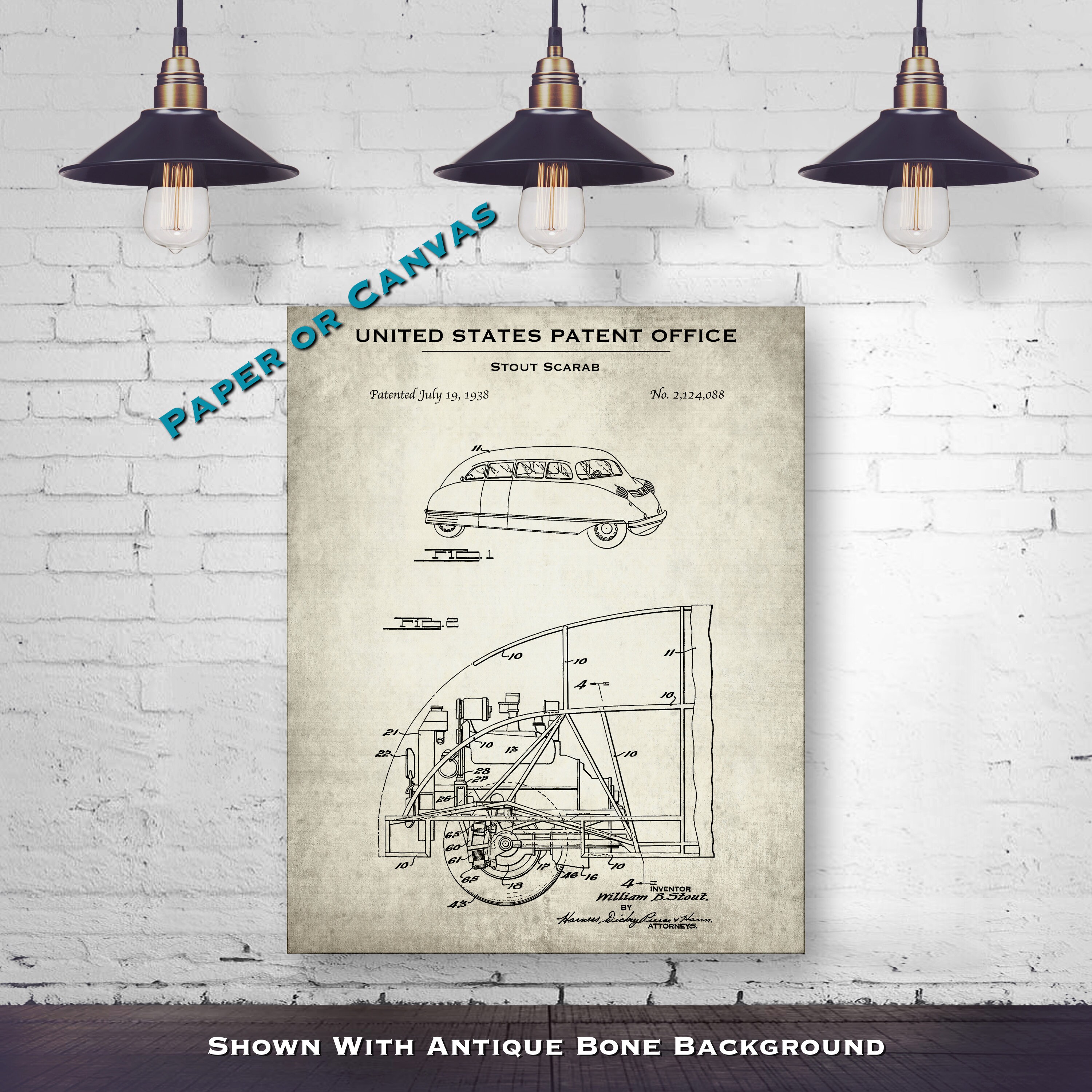 Stout Scarab Automobile Patent Print Vintage Minivan Poster - Etsy