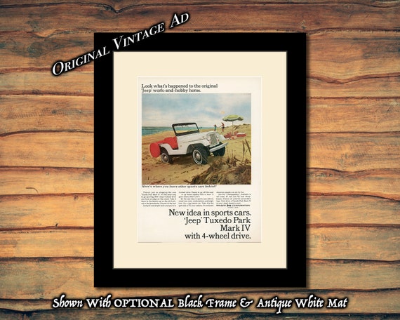 Original Framed Magazine Advertisement Jeep Tuxedo Park Mark IV Vintage ...